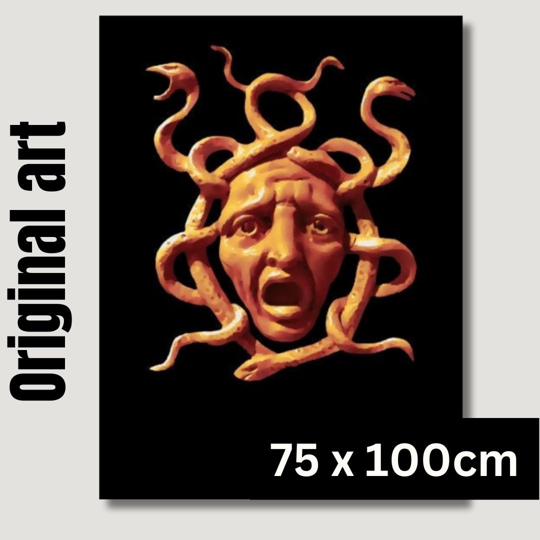 Gorgon Medusa and Snakes Picture Decorative for Wall Greek Mythology ...