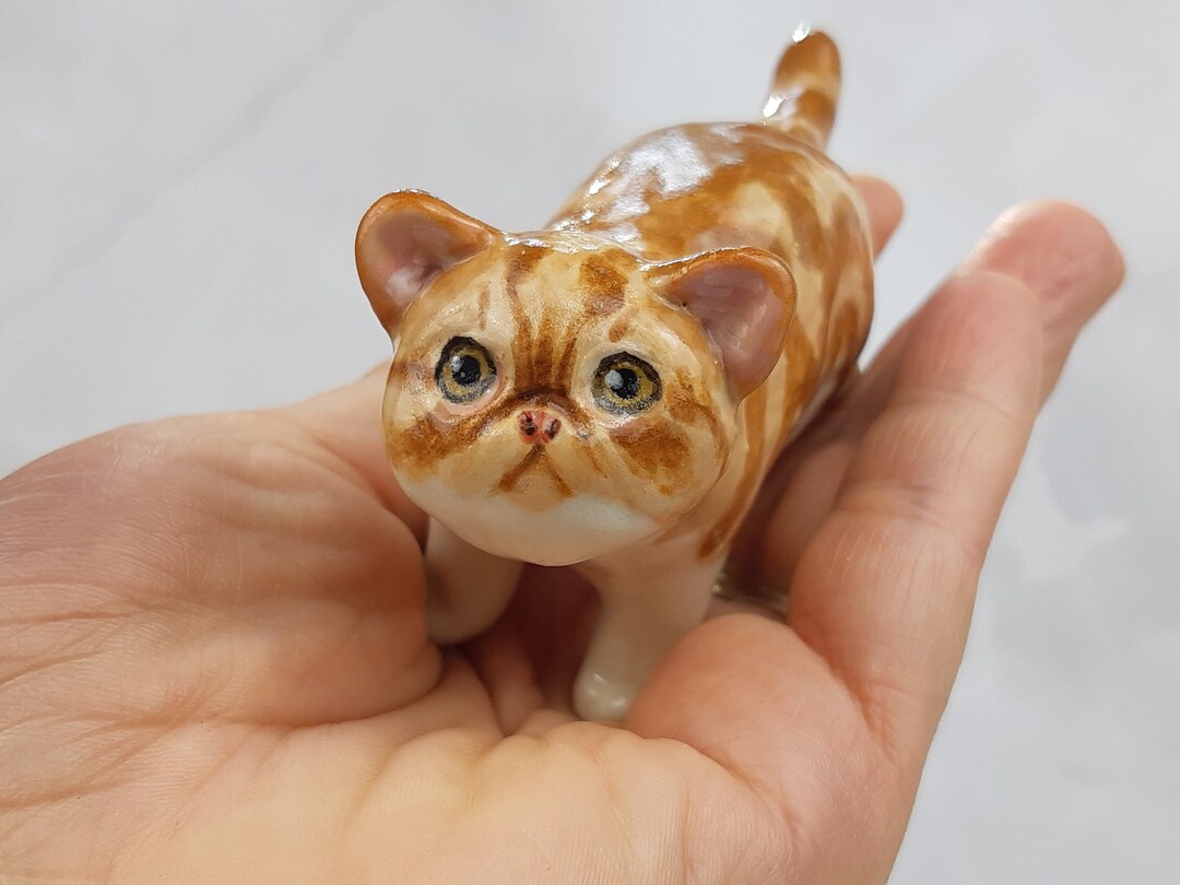 Custom Order Medium Detailed Porcelain Cat Pet Portrait, Custom ...