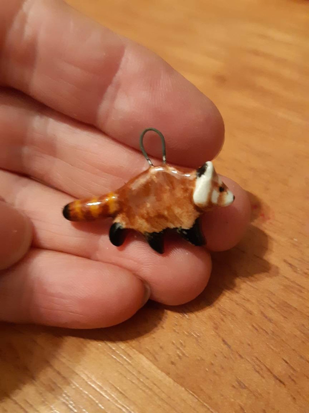 Miniature Porcelain Red Panda Pendant Red Panda Necklace - Etsy