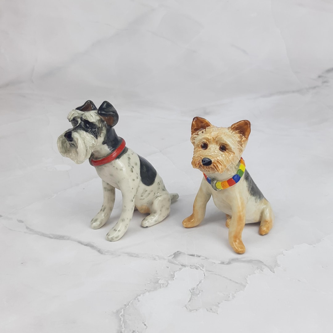 Custom Order Detailed Porcelain Dog Pet Portrait, Custom Miniature Dog ...