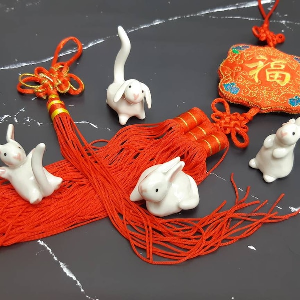 Chinese Cat Figurine - Etsy