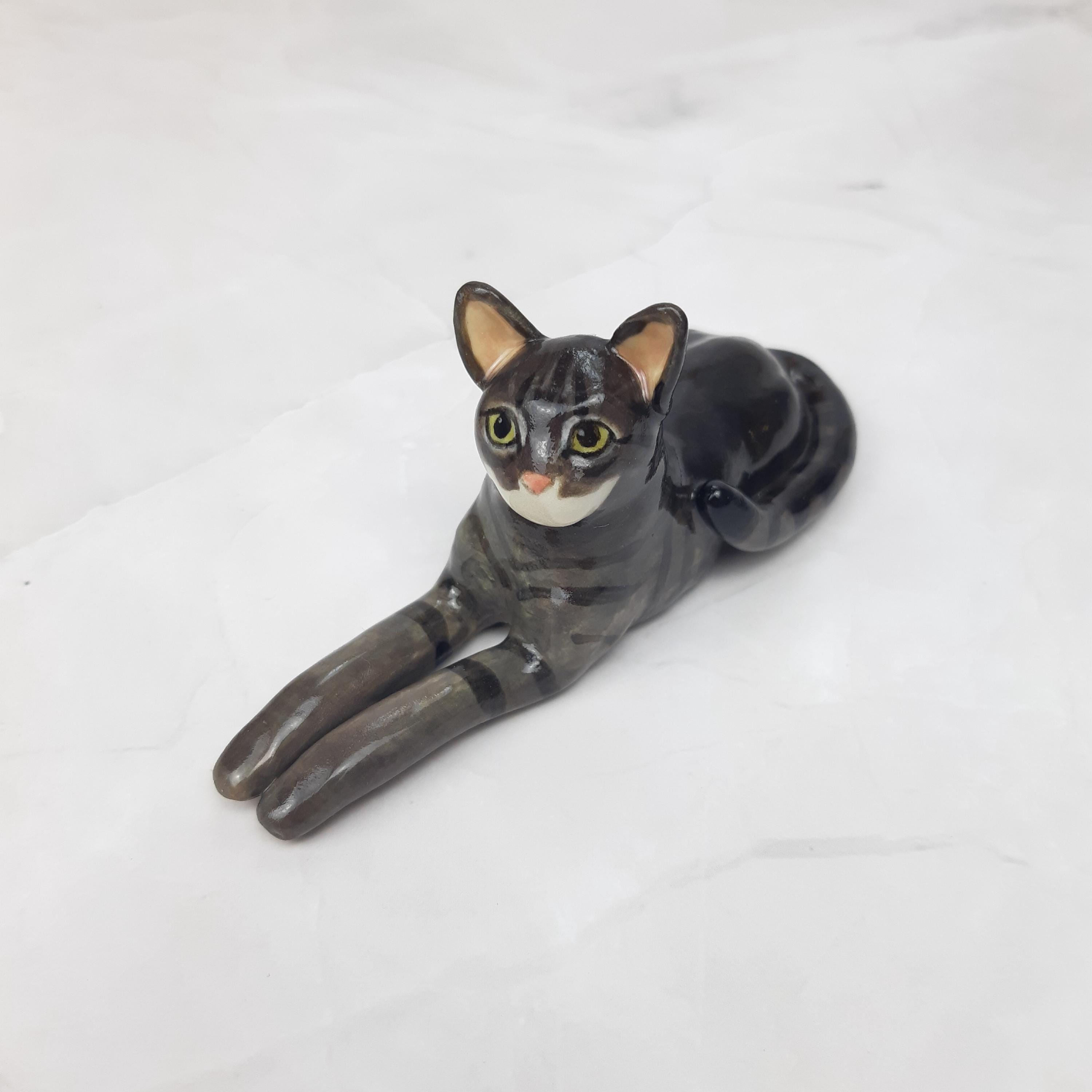 Custom Order Detailed Porcelain Cat Pet Portrait, Custom Miniature ...