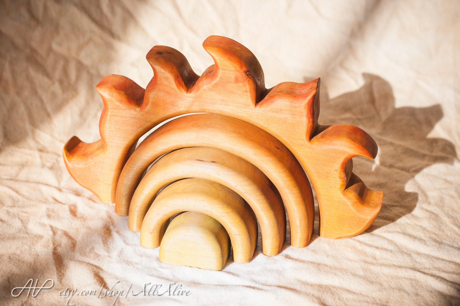 Wooden Sun Layers Structure Stacker - Food Coloring - Waldorf Toys ...