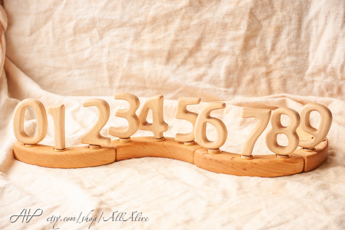 Numbers Set Waldorf Inspired Decorations Ornaments for - Etsy