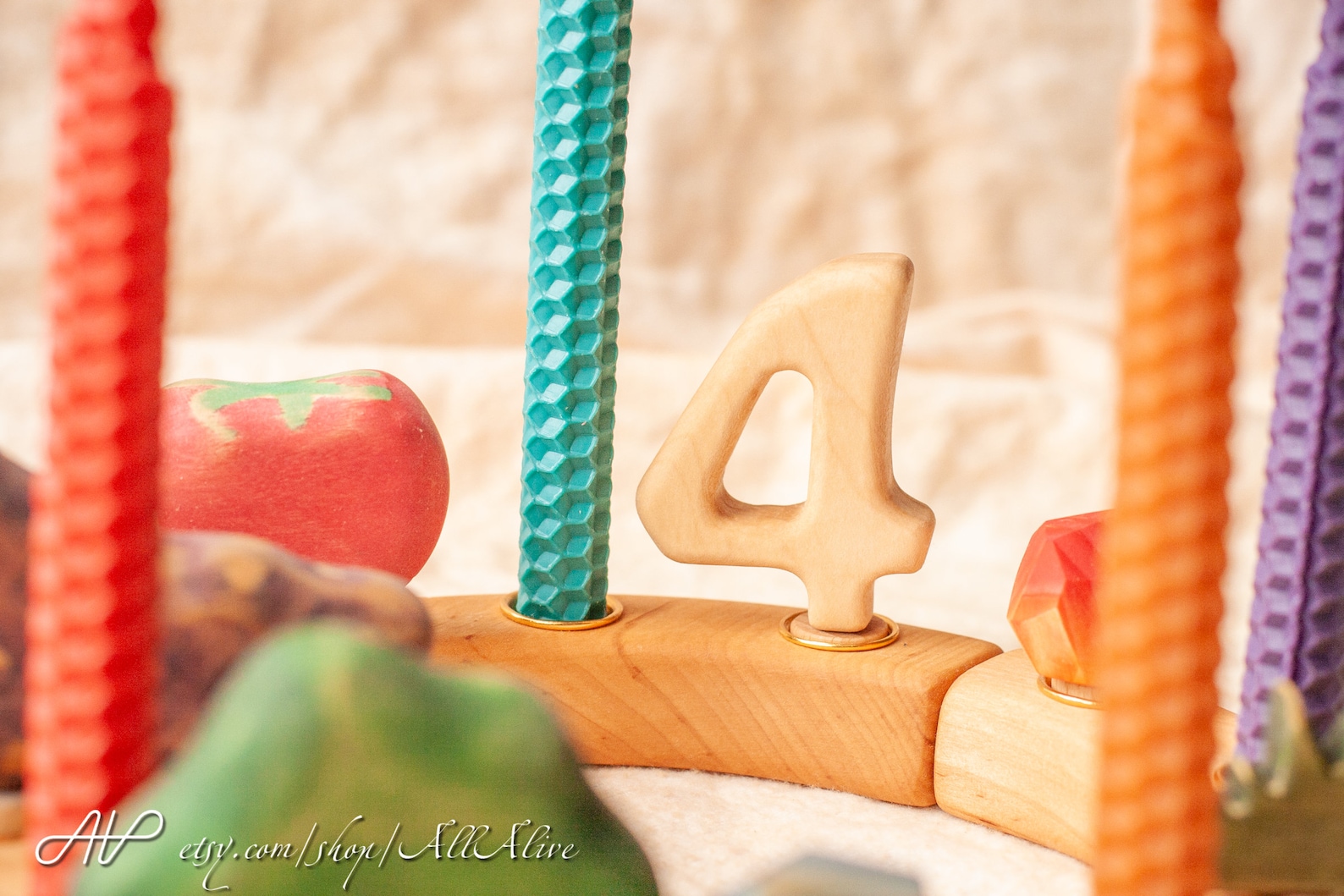 Numbers Set Waldorf Inspired Decorations Ornaments for - Etsy