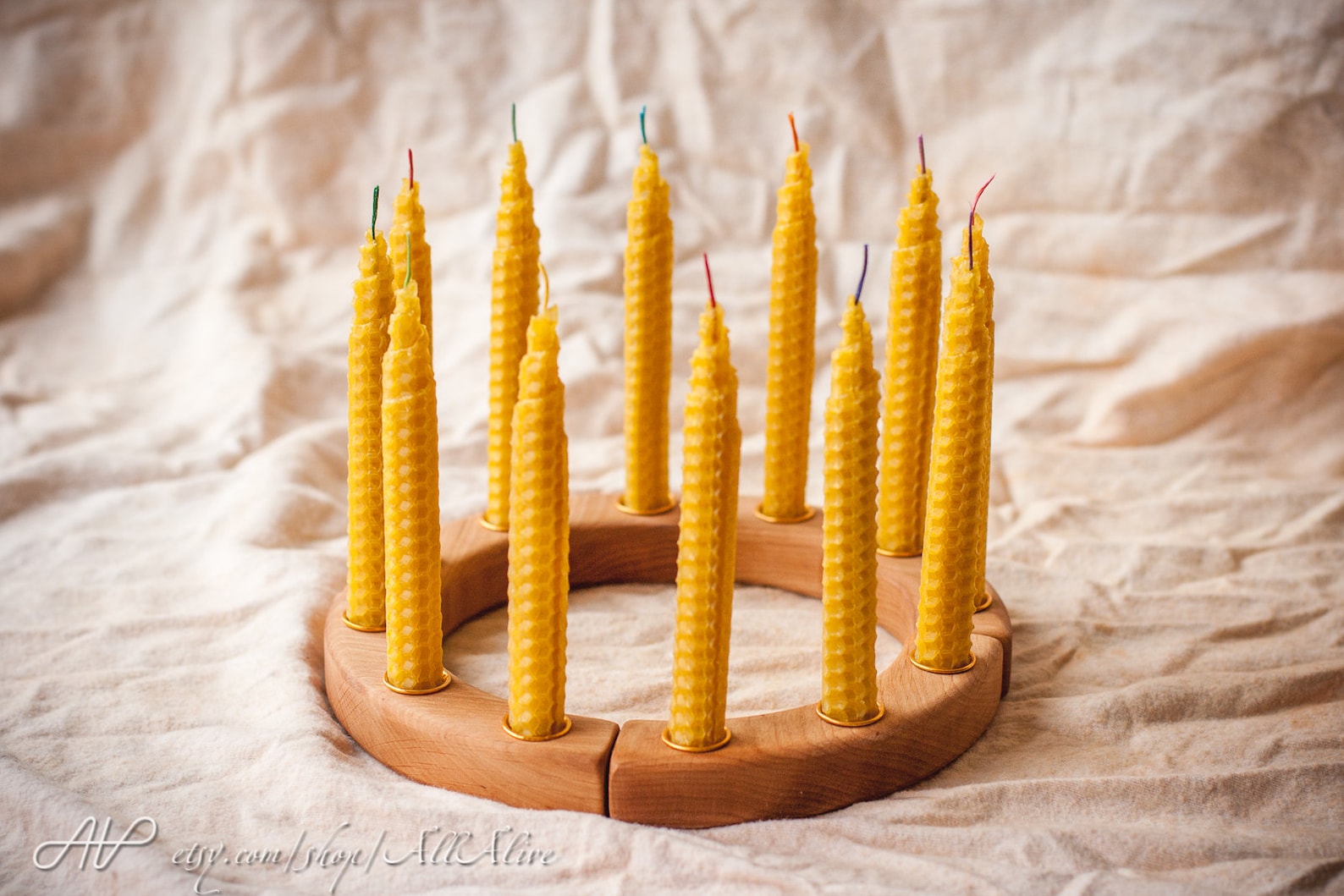 Waldorf Inspired Birthday Ring Candlestick Set of 4 Pcs - Etsy