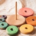 Classic Wooden Rainbow Pyramid Stacking Toy Colorful - Etsy