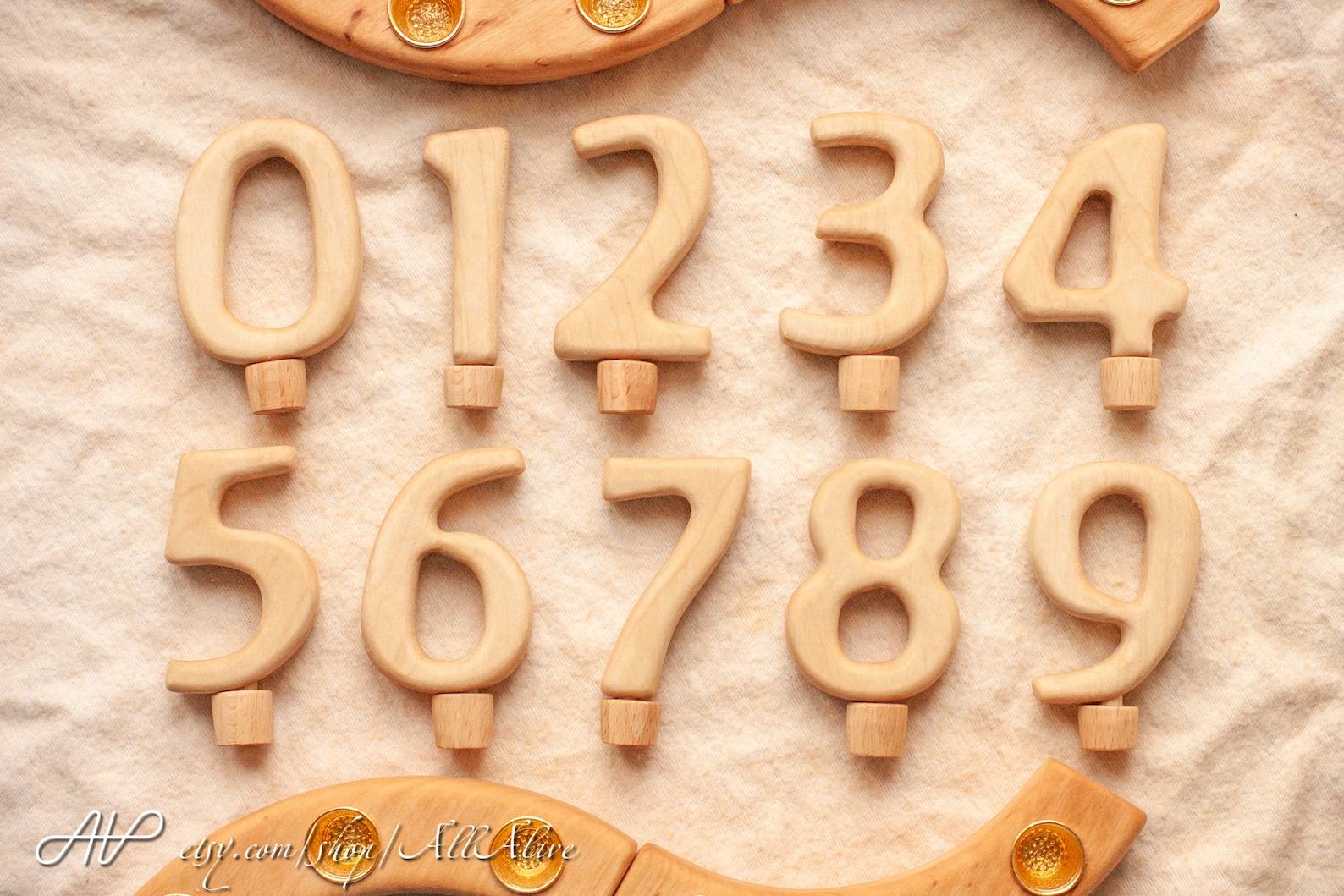 Numbers Set Waldorf Inspired Decorations Ornaments for - Etsy