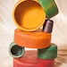 Wooden Rainbow Pyramid Stacking & Nesting Bowls Cups - Colorful ...