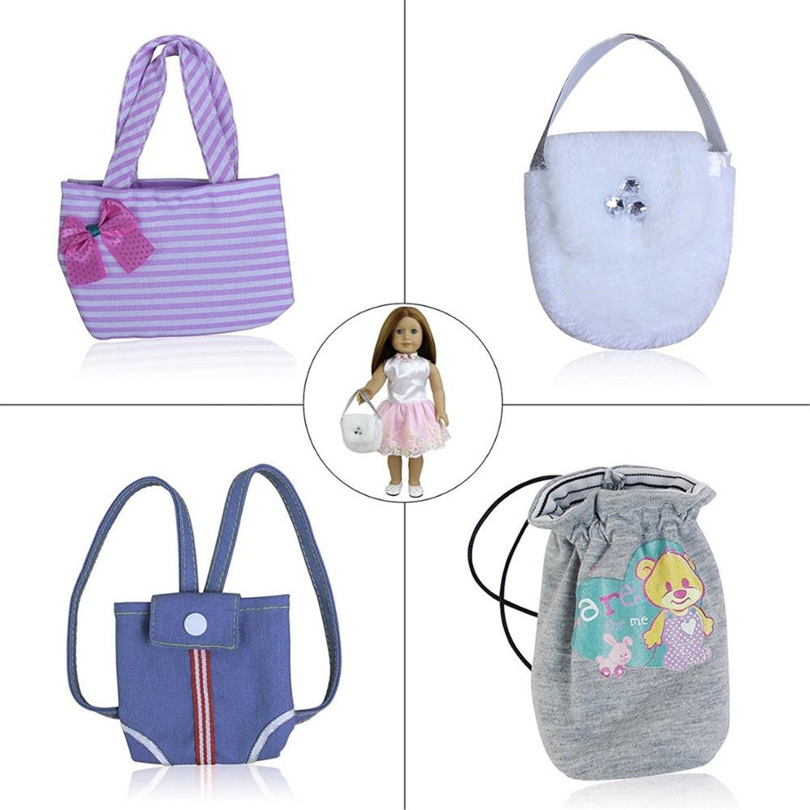 18 Inch Doll Backpackunicorns/ladybird/owl/rabbit Ear/purple - Etsy