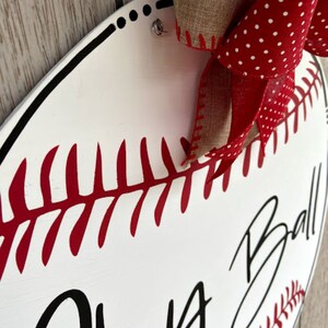 Play Ball Baseball Hand Painted Wooden Door Hanger Sign - Etsy