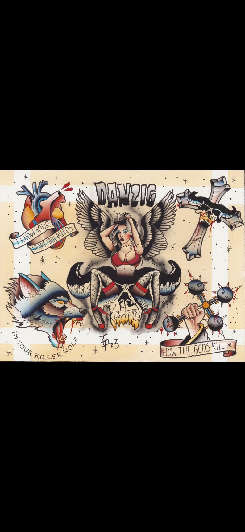Full Music Set Tattoo Flash - Etsy