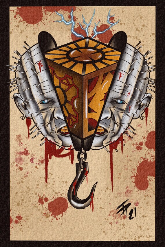 Pinhead Hellraiser Tattoo Flash | Etsy