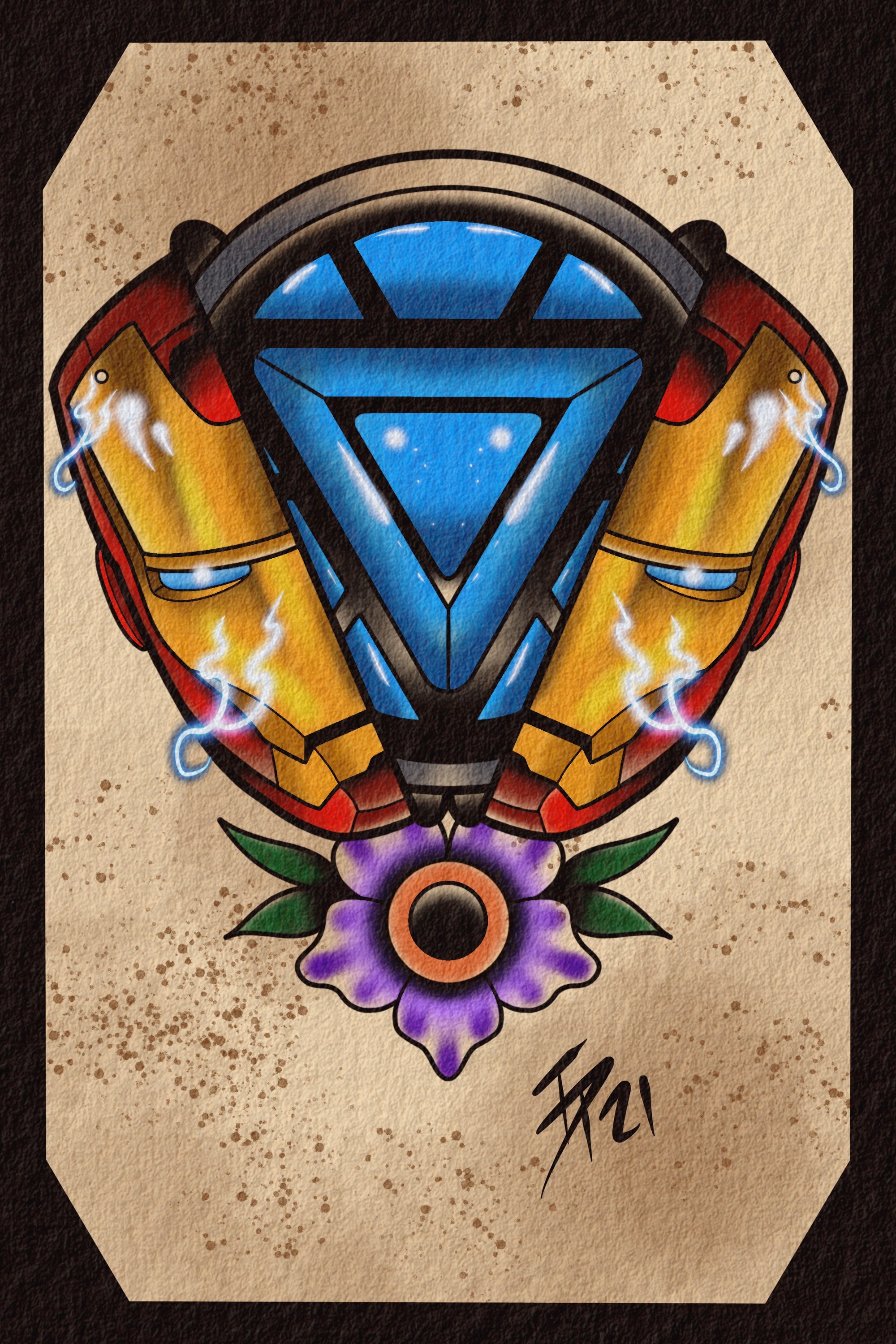 Iron Man Chest Tattoo