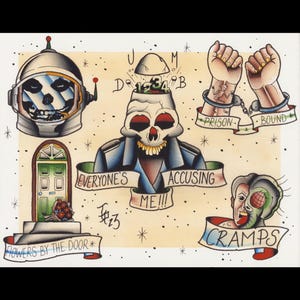 Full Music Set Tattoo Flash - Etsy