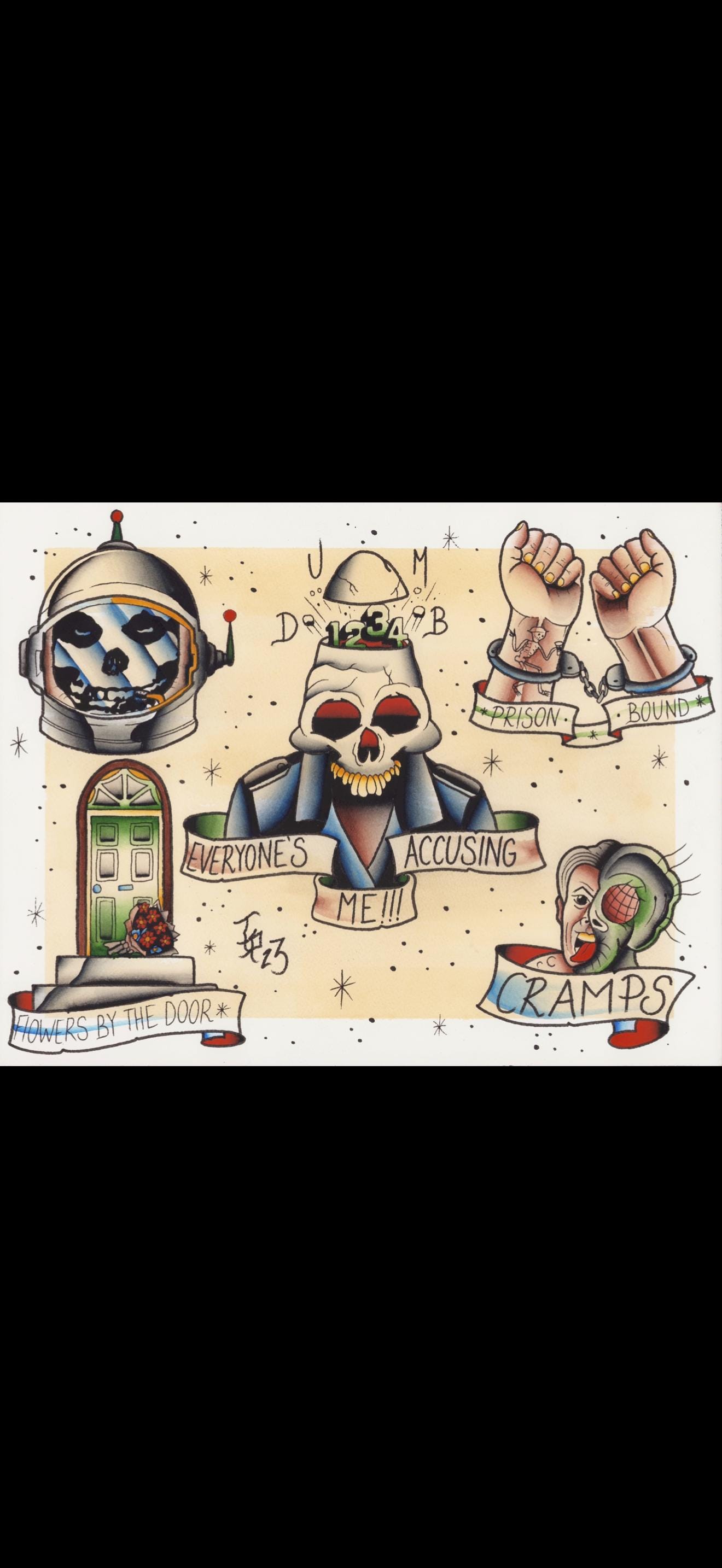 Full Music Set Tattoo Flash - Etsy