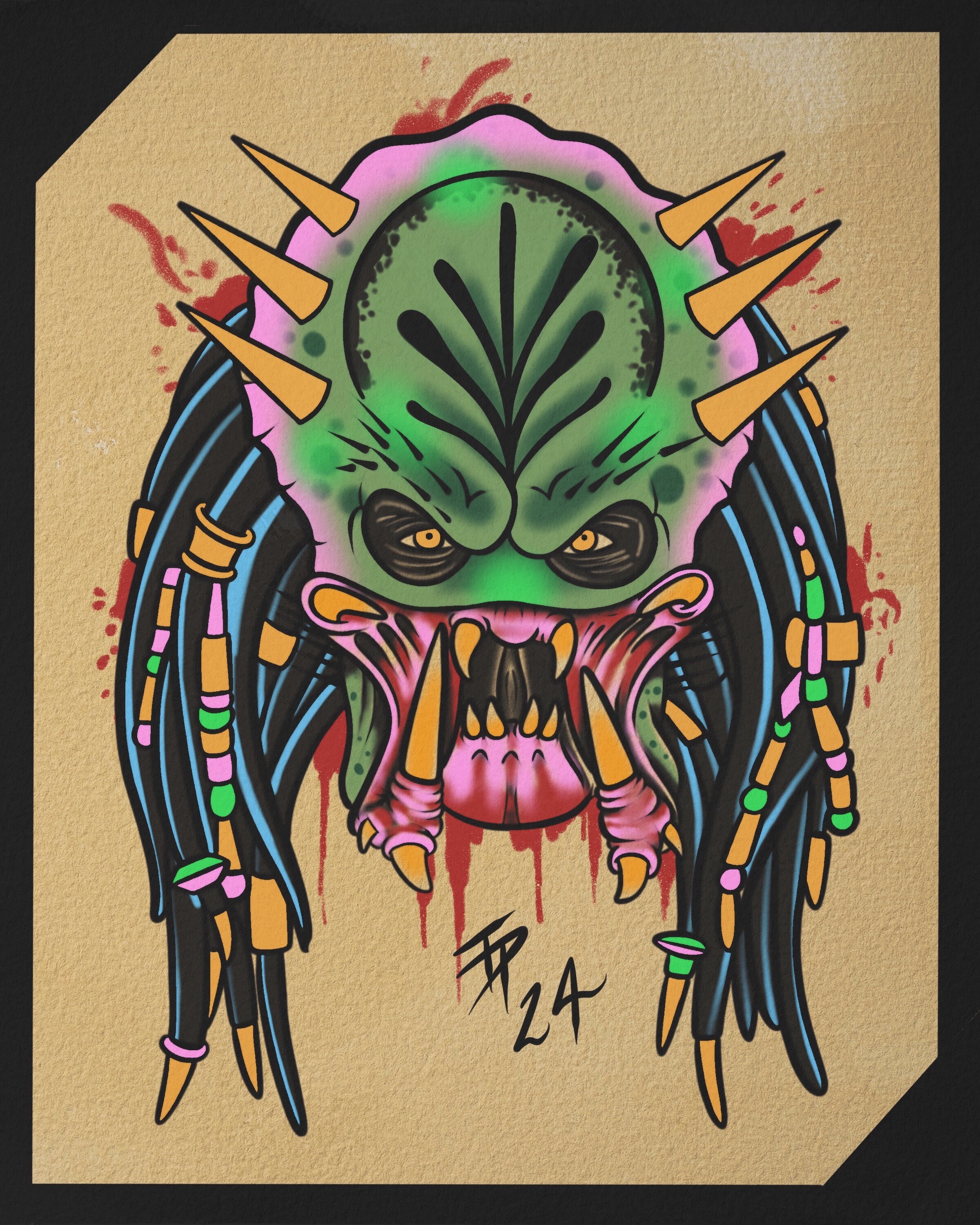 Predator Tattoo Flash - Etsy