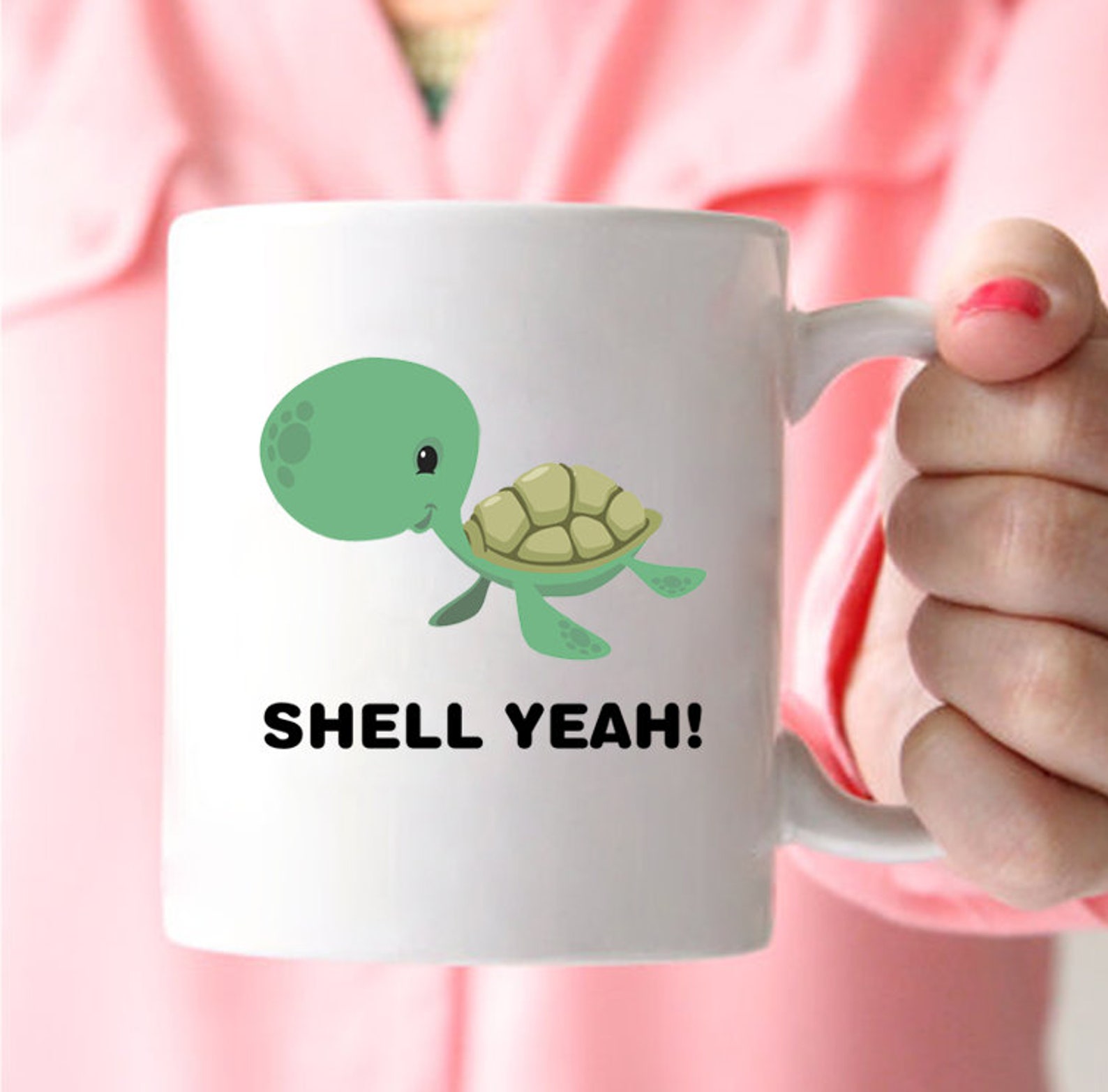 Turtle Mug Shell Yeah Turtle Coffee Mug Sea Turtle Coffee - Etsy