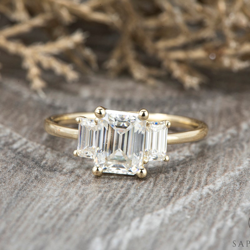 Triple Stone Ring - Etsy