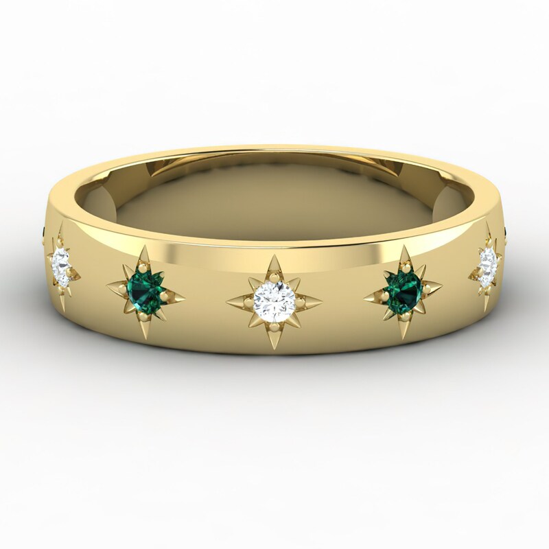 Star Wedding Band - Etsy