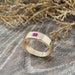 Mens Ruby Wedding Band, Princess Cut Ruby Mens Wedding Band, Solid Gold ...
