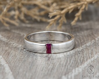 Mens Solitaire Ruby Ring - Etsy