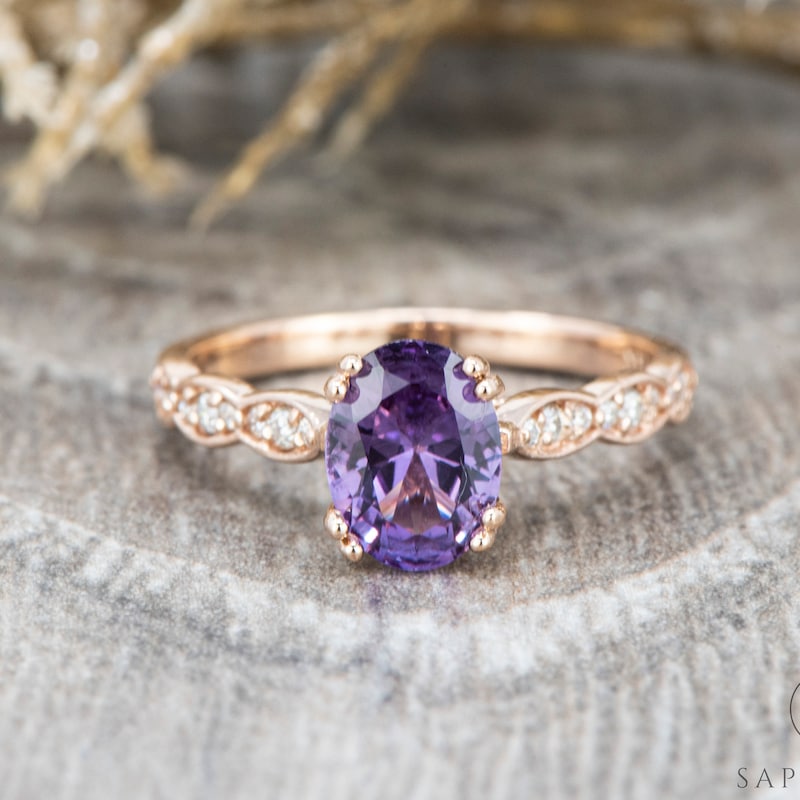 Purple Engagement Rings - Etsy
