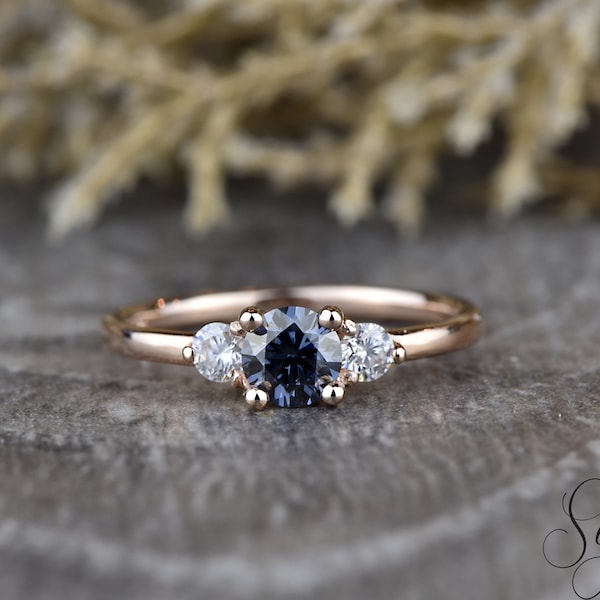 Grey Stone Ring - Etsy