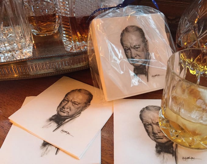 Winston Churchill Cocktail Napkins - Etsy