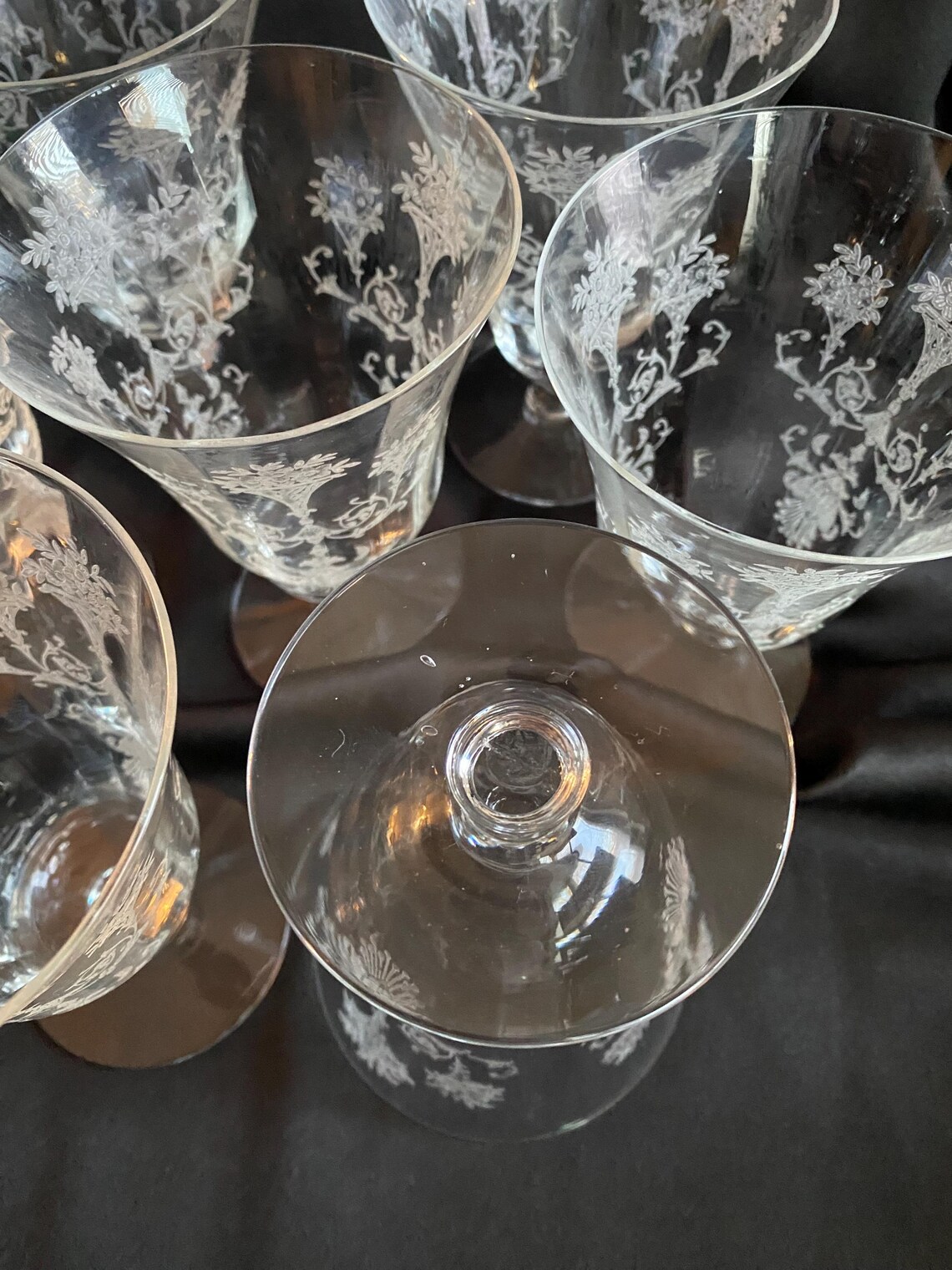 Etched Iced Tea Glasses/morgantown Glassware/mayfair/set of 7 - Etsy