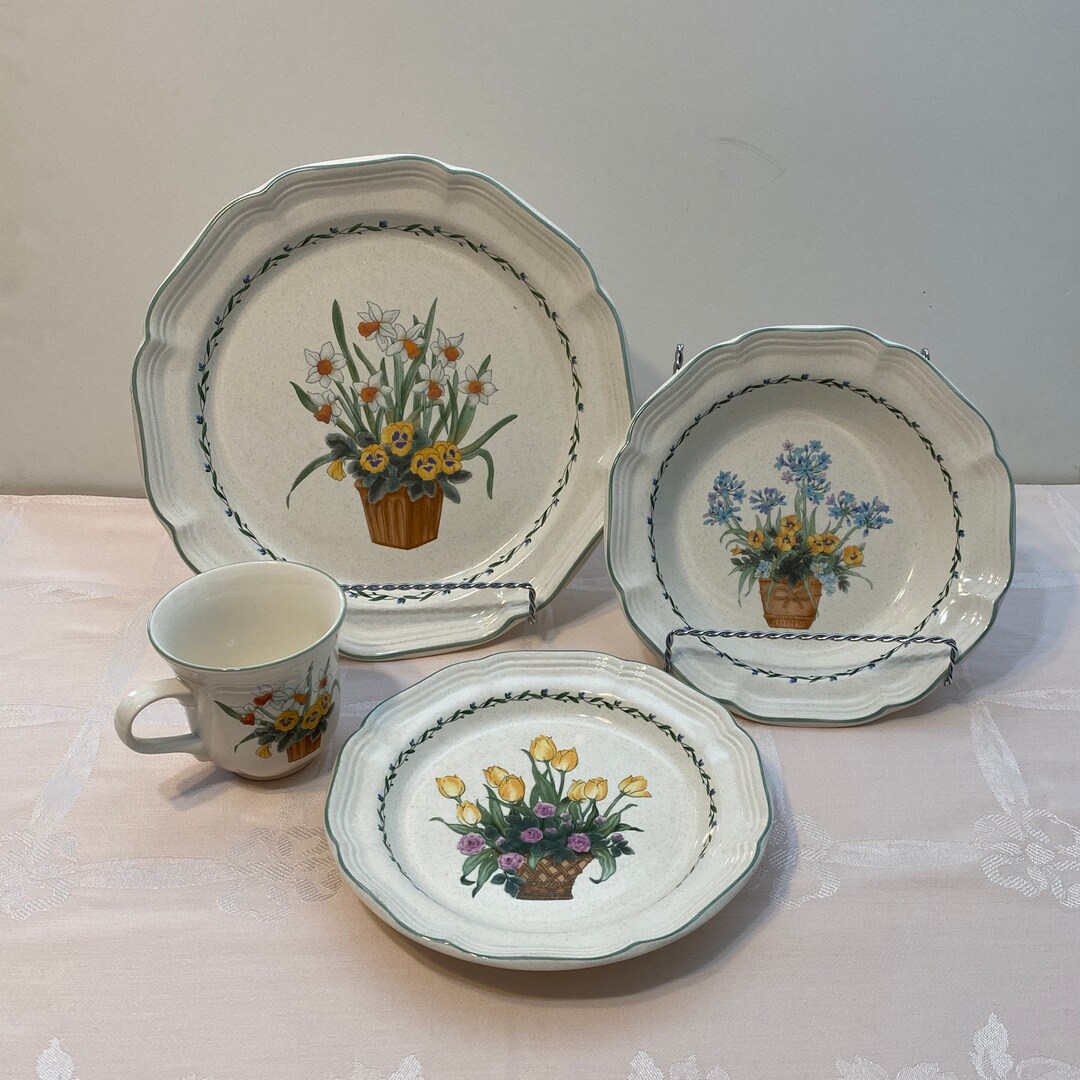 Mikasa FLOWER BOX Stoneware/dinner Plate/soup Bowl/salad/coffee Mug - Etsy