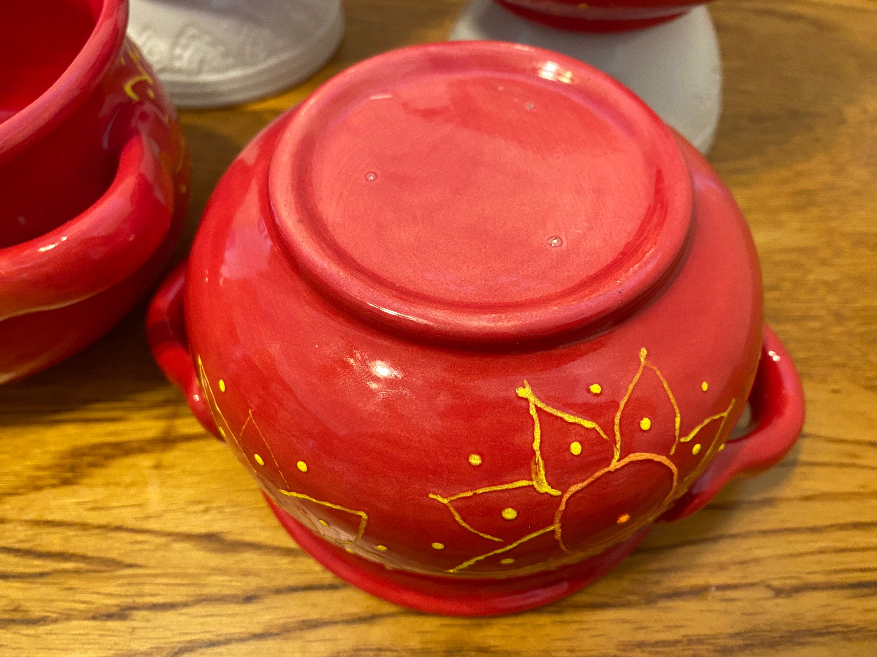 Festive Ceramic Chili Bowls Hand Painted/Decorative | Etsy