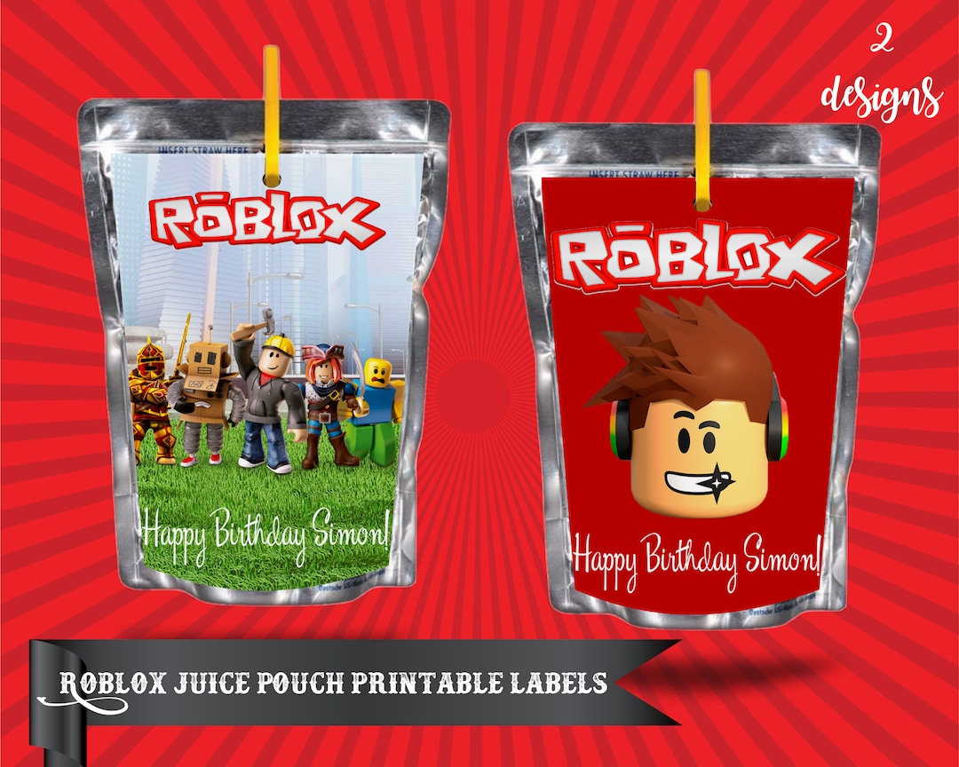 ROBLOX JUICE Pouch LABELS- Printable Juice Pouch Labels- Roblox ...