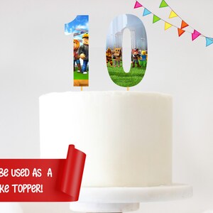 ROBLOX NUMBERS 0-9- Roblox Birthday PRINTABLE Numbers- Roblox Landscape ...