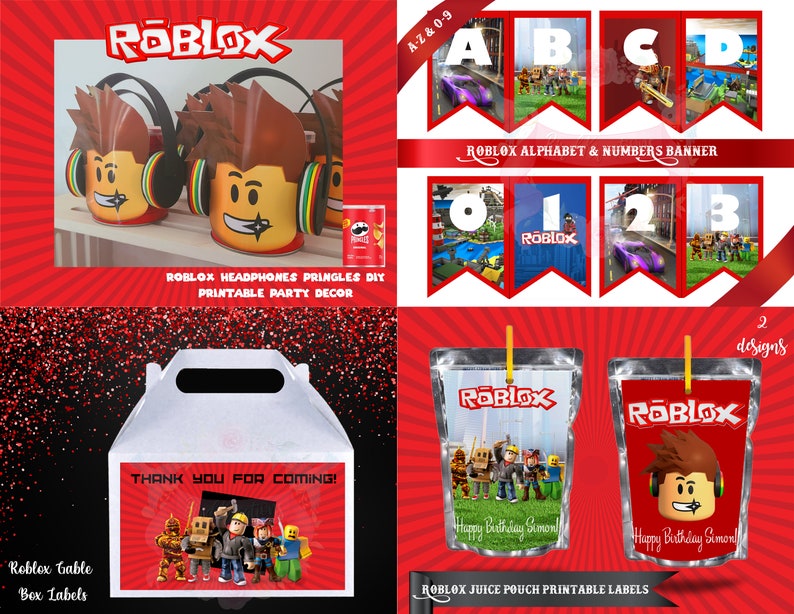 BIG ROBLOX PARTY Bundle Printable Big Roblox Birthday Party Bundle ...