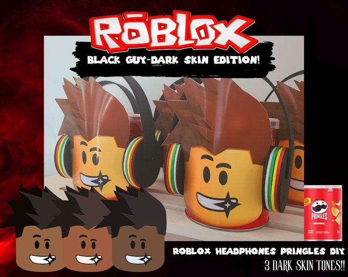 ROBLOX DARK Skin Pringles Headphones PRINTABLE Template to Create ...