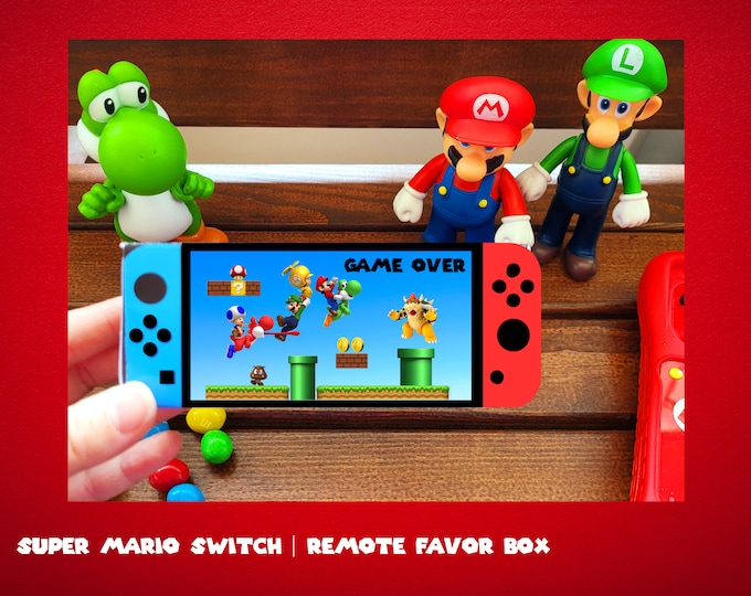 VIDEO GAMES Favor Box Switch Remote Favor Box PRINTABLE Super Brothers ...