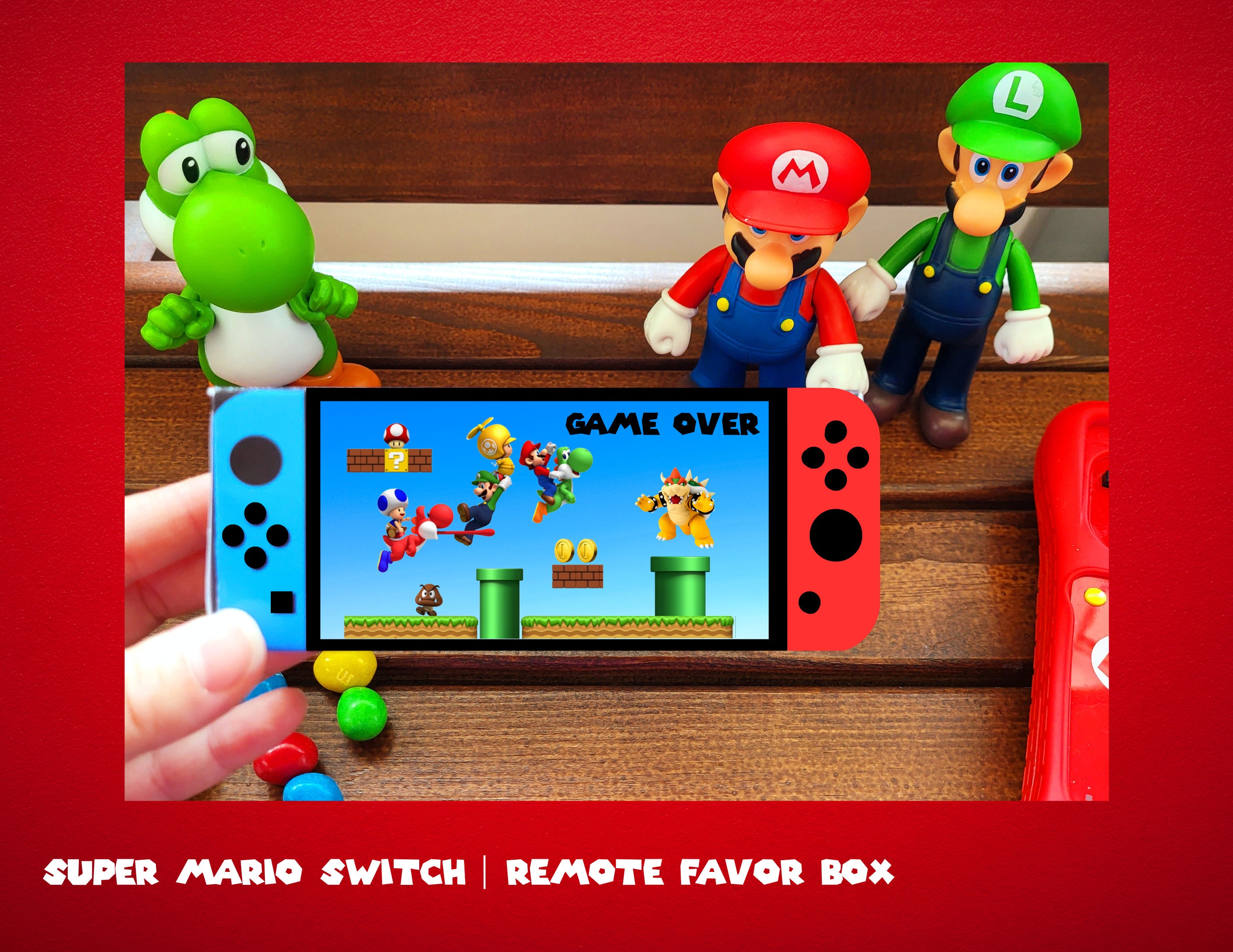 VIDEO GAMES Favor Box- Switch Remote Favor Box- PRINTABLE Super ...