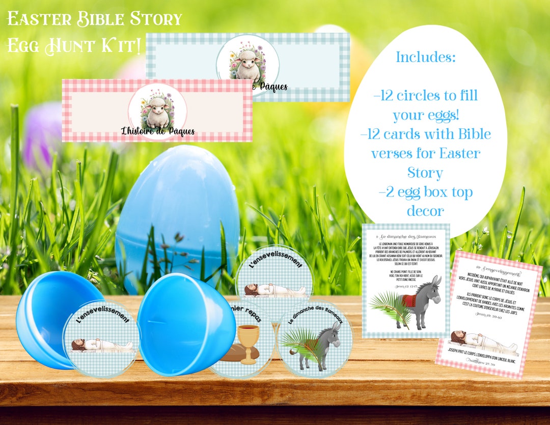 EASTER BIBLE Egg HUNT- Printable Bible Egg Hunt for Kids- Printable ...