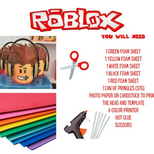 ROBLOX PRINGLES Headphones Design- PRINTABLE Template to Create Roblox ...