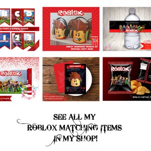 ROBLOX PARTY FAVOR Sign- Roblox Printable Sign- 8x10 Inches- Roblox ...