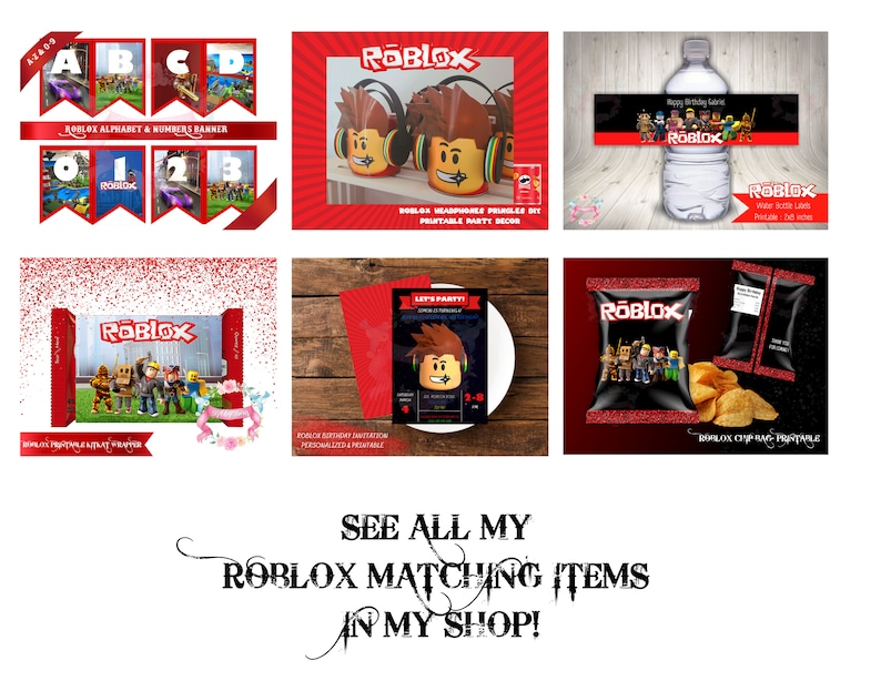 ROBLOX PARTY FAVOR Sign- Roblox Printable Sign- 8x10 Inches- Roblox ...