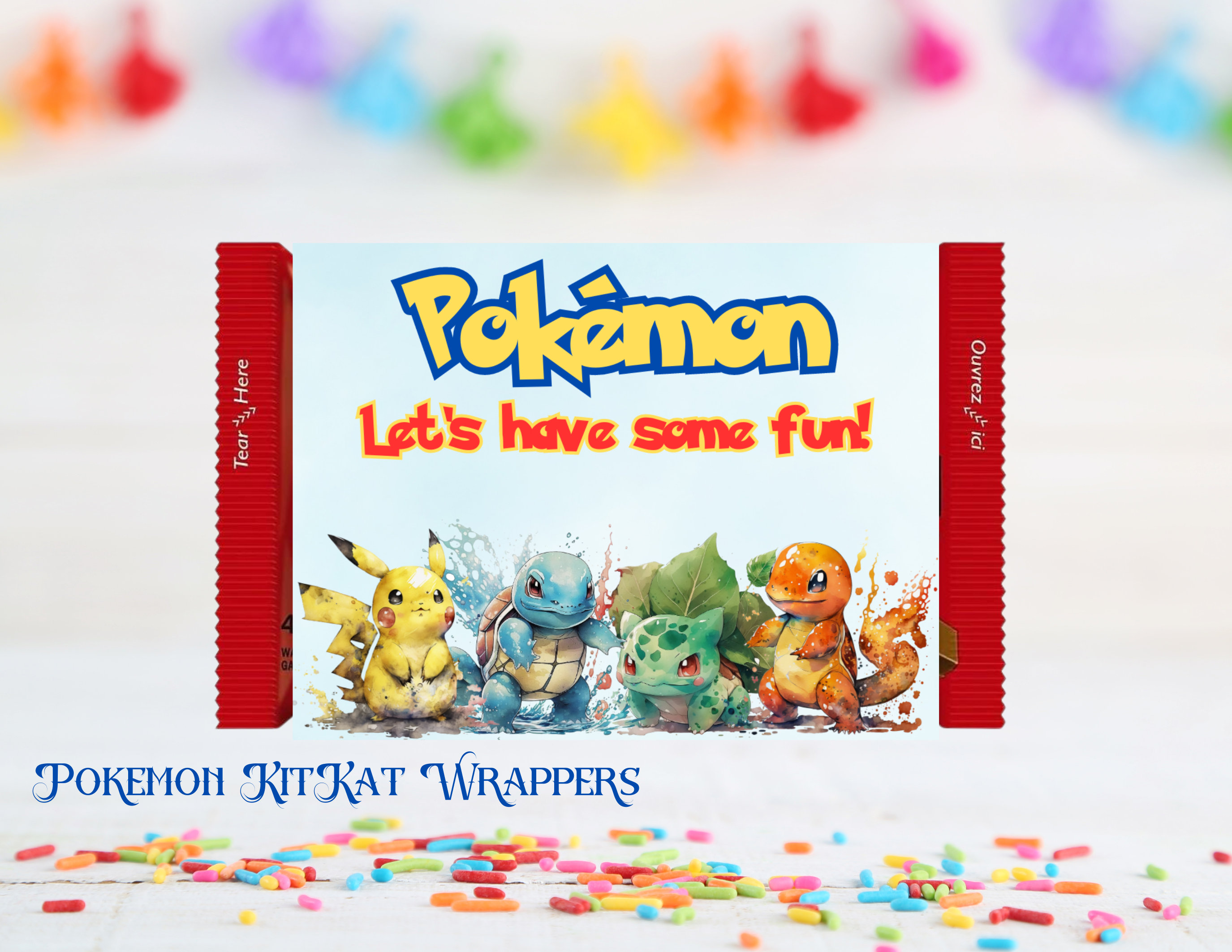 POKEMON KITKAT Printable Wrappers- Pokémon printable chocolate bar ...