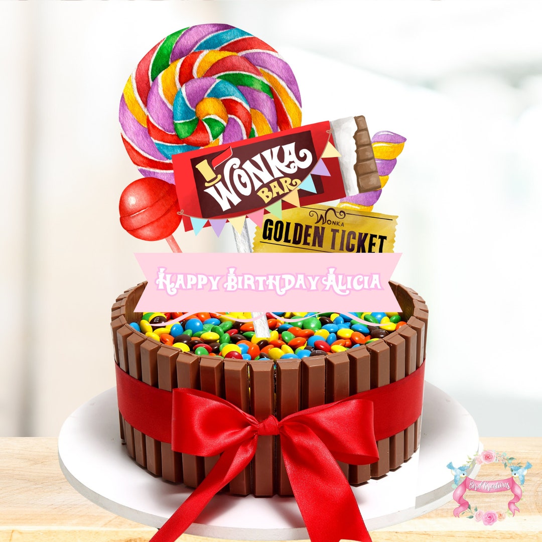 CHOCOLATE Factory CAKE Topper- DIGITAL Cake Topper, Personalized ...