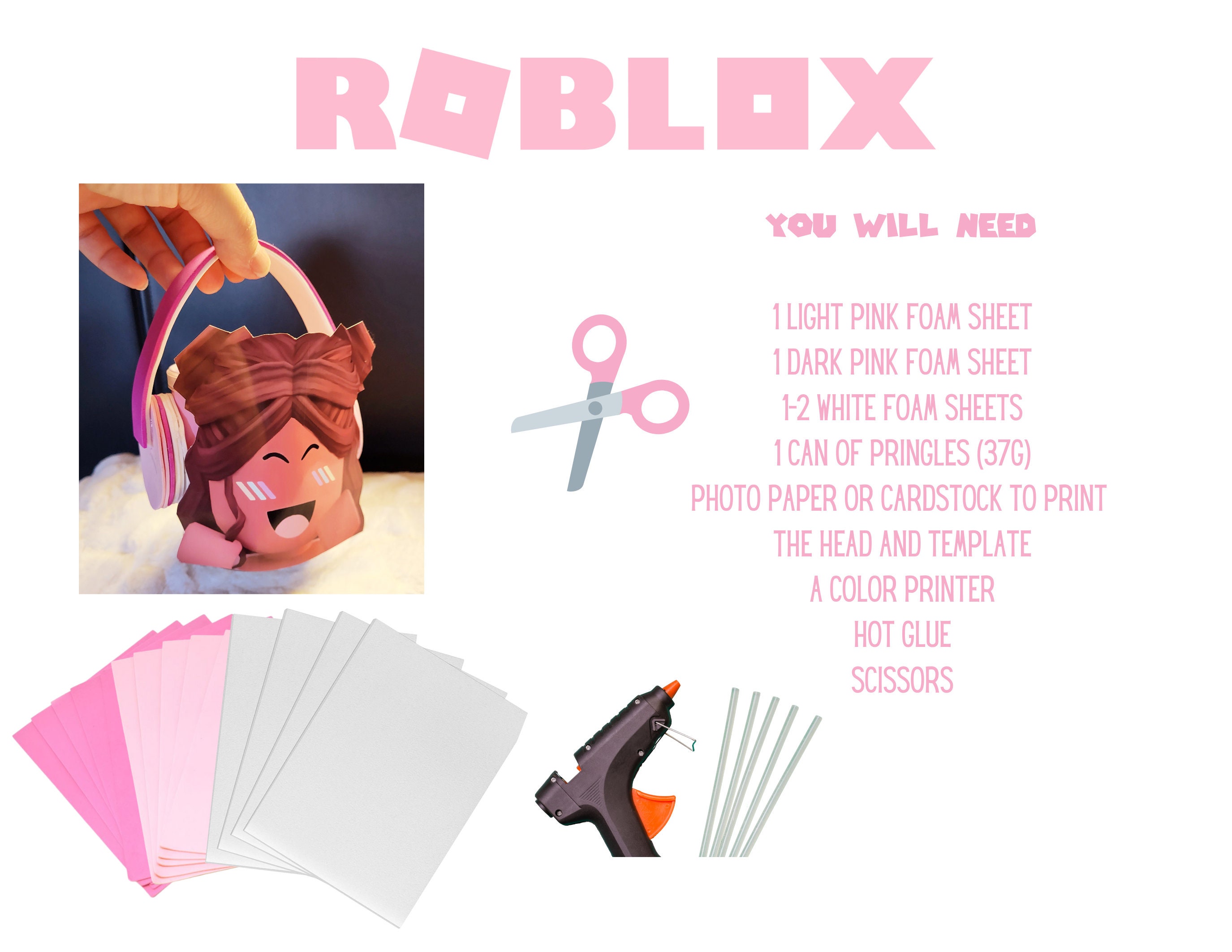 ROBLOX PRINGLES Headphones Design- PRINTABLE Template to Create Roblox ...