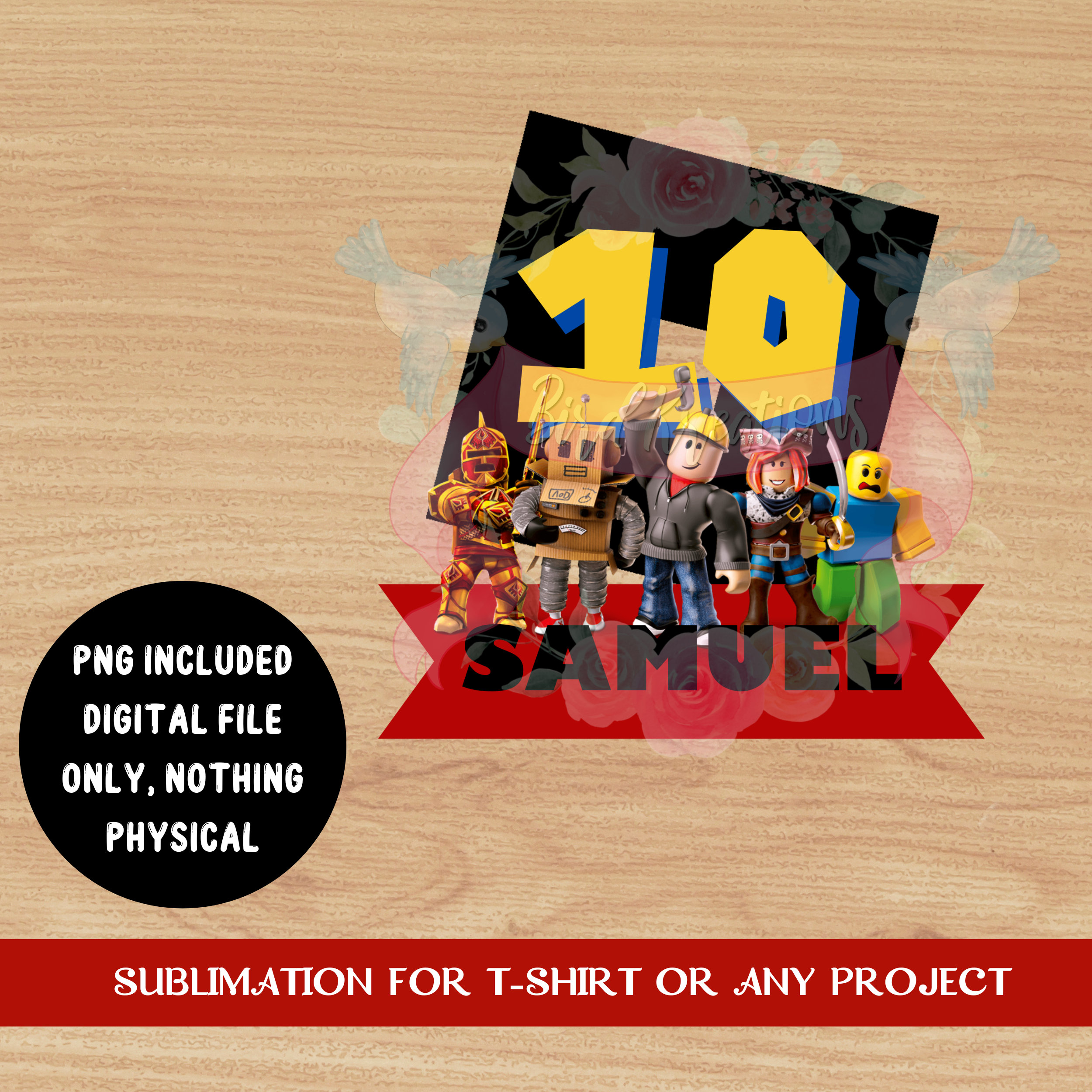 Roblox BIRTHDAY Boy SUBLIMATION T-shirt Kids Birthday Boy Roblox PNG ...