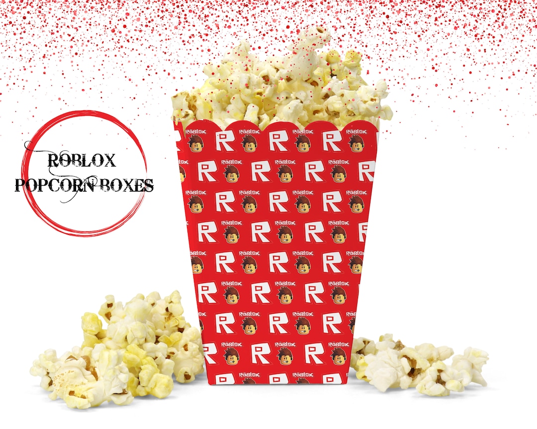 ROBLOX POPCORN BOX- Roblox Birthday Party Printable Popcorn Boxes ...
