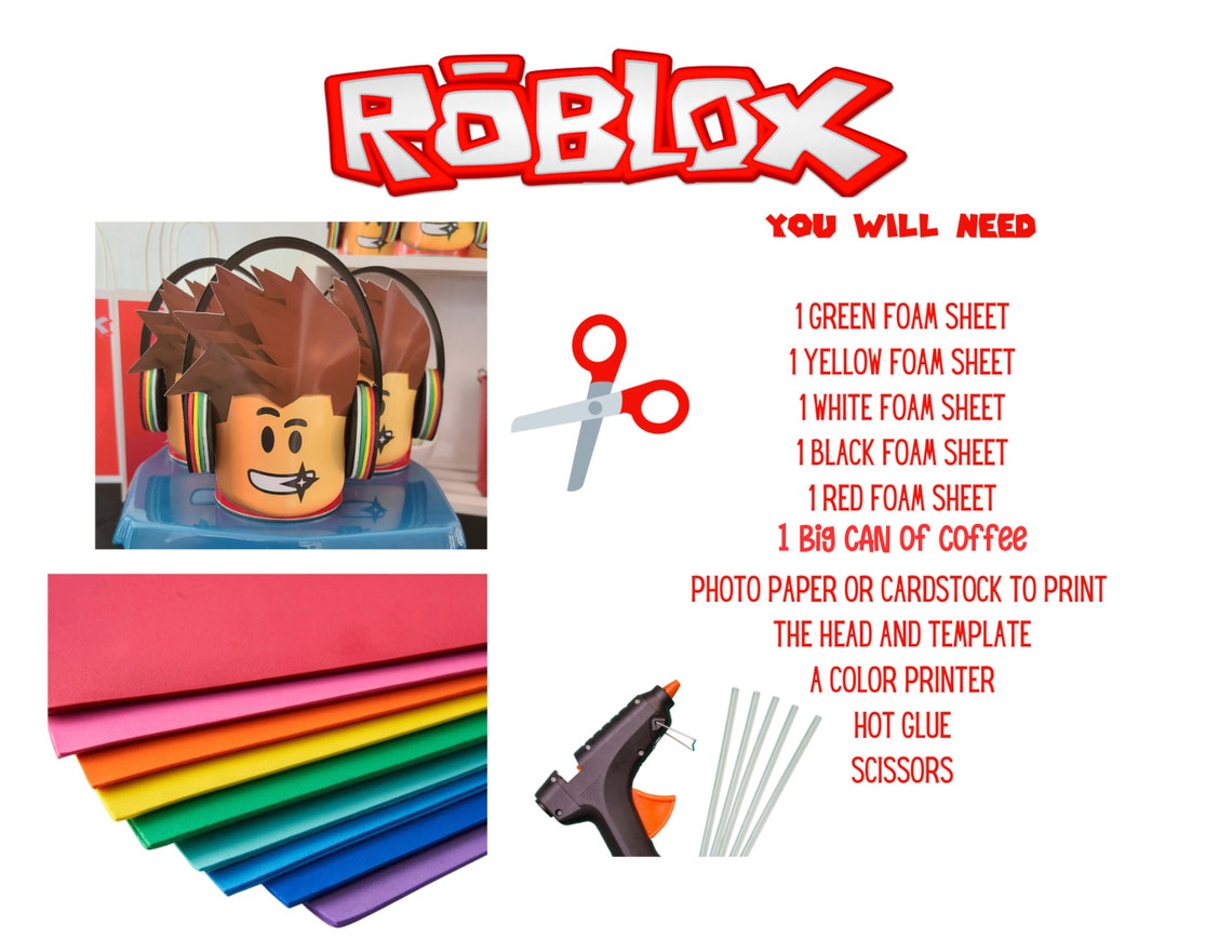 ROBLOX BIRTHDAY CENTERPIECE Printable Roblox Template Centerpiece Big ...