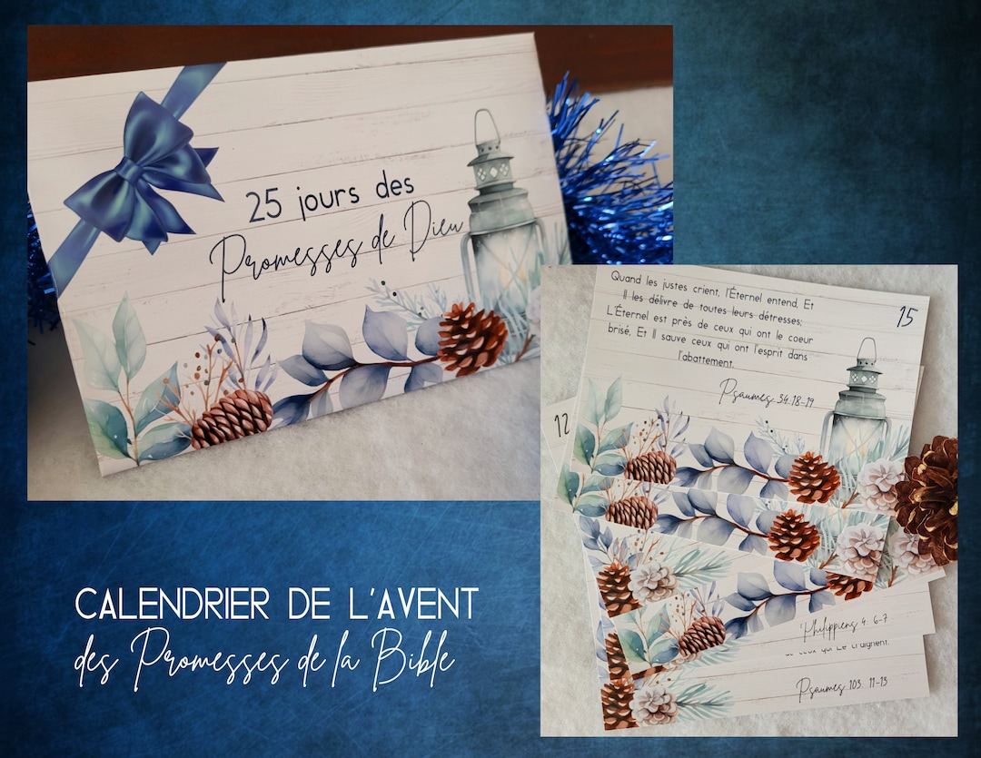 CALENDRIER De L'avent De LA BIBLE Promesses De Dieu 25 Jours De Versets ...