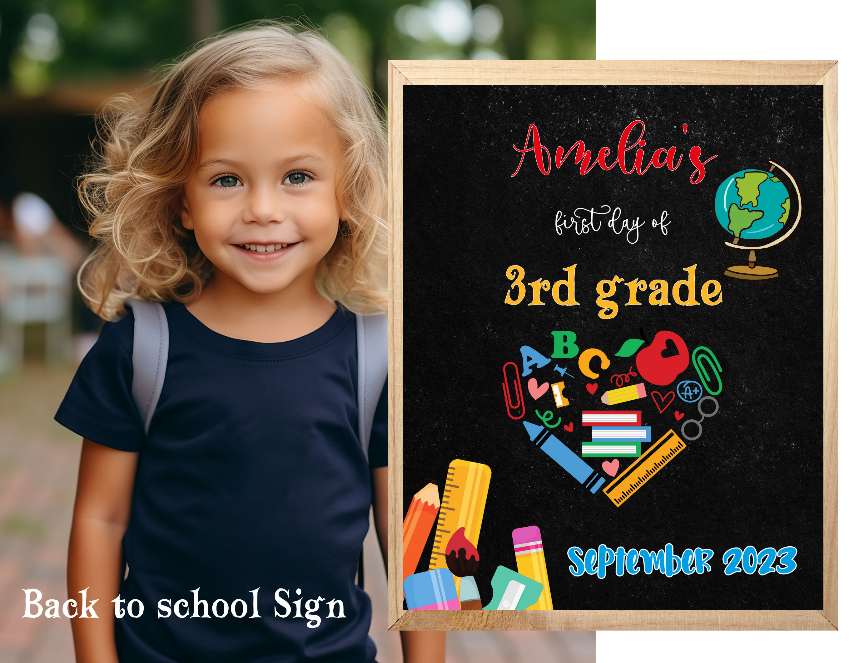 BACK to School Printable Sign Kids Back to School Sign 8x10 - Etsy
